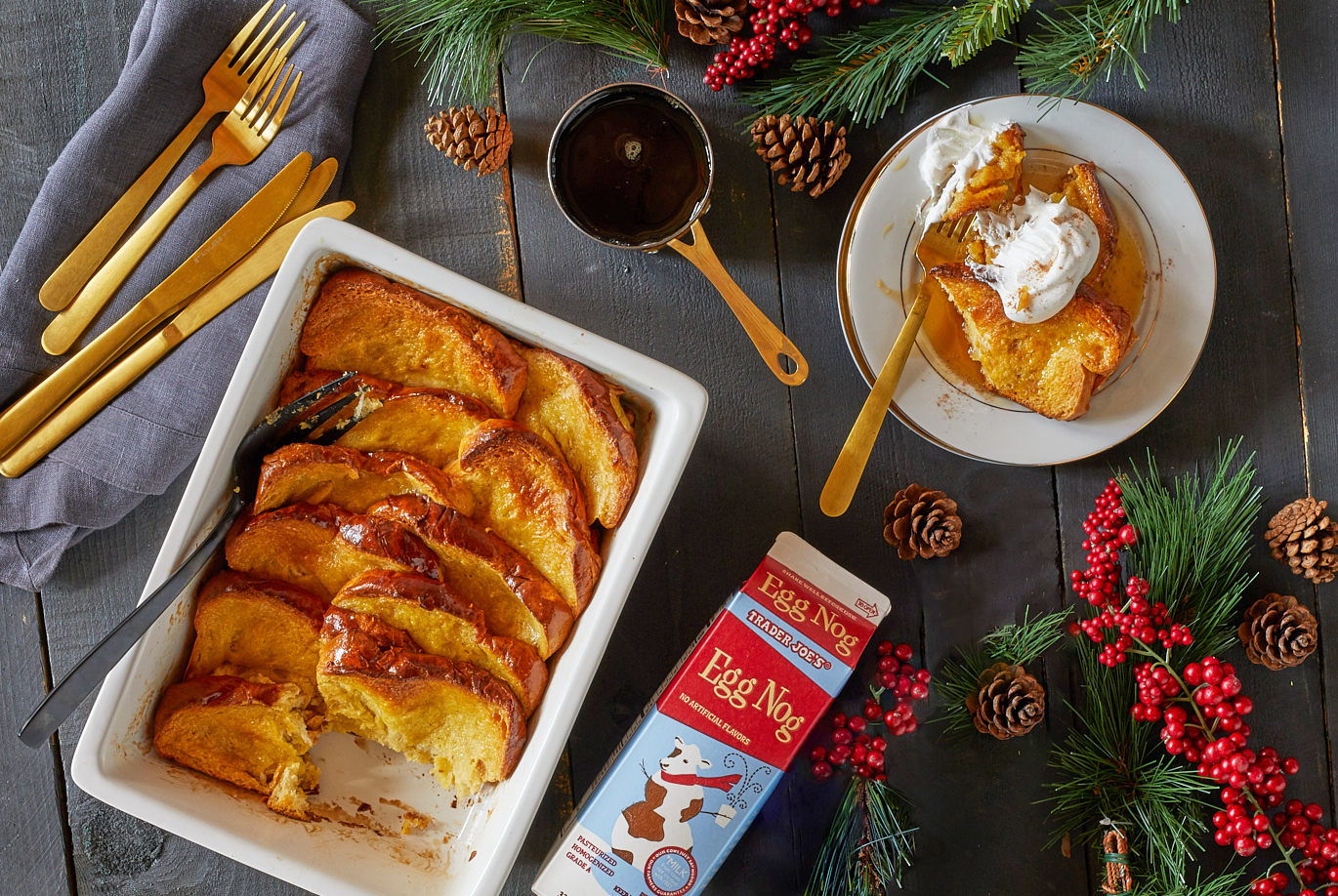 Baked Egg Nog French Toast