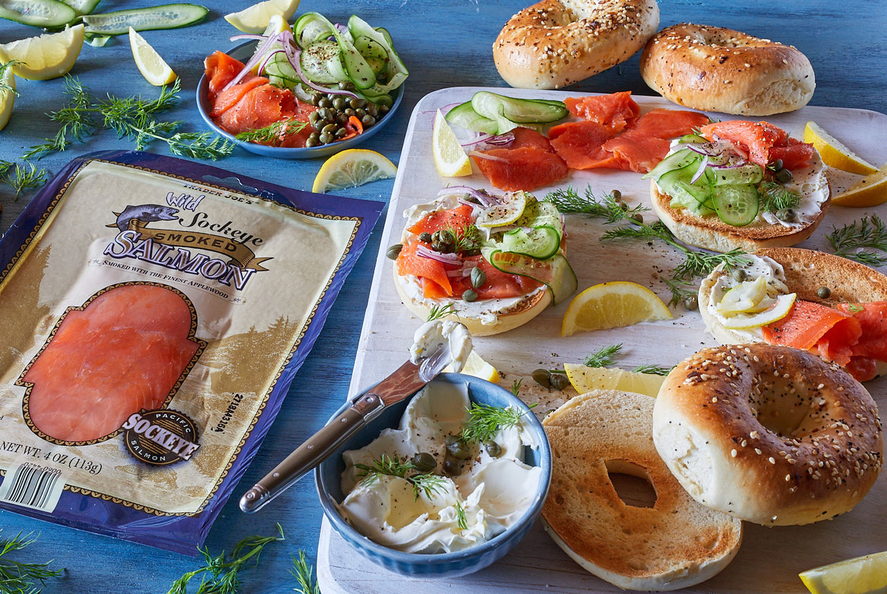 Smoked Salmon & Cream Cheese Bagels