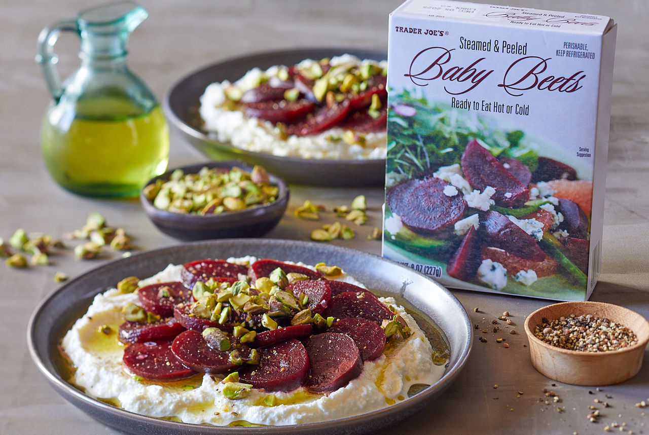 Baby Beets Atop A Cloud of Ricotta