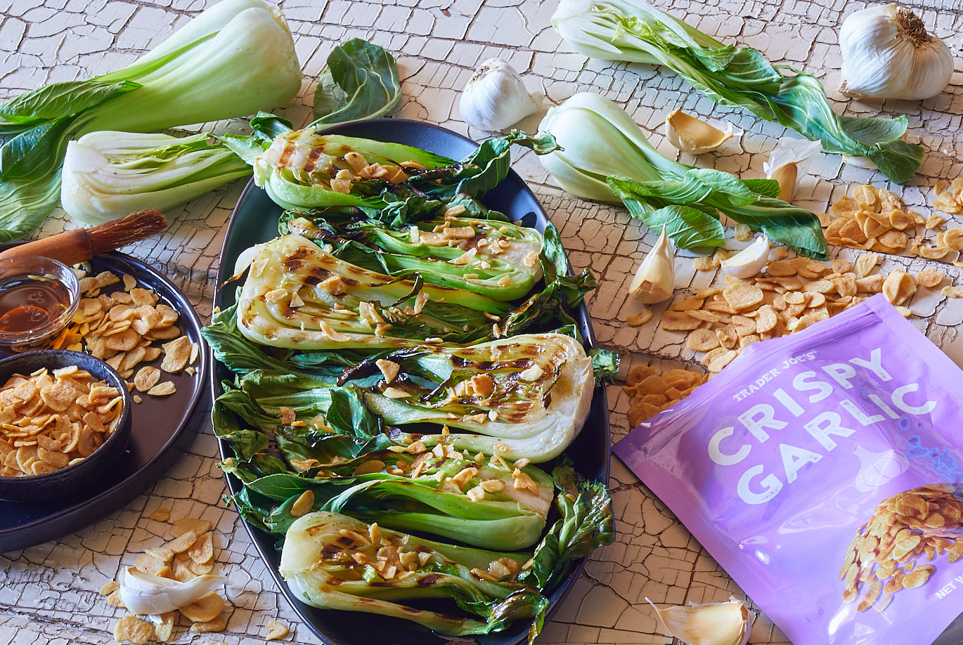 Crispy Garlic-Adorned Bok Choy