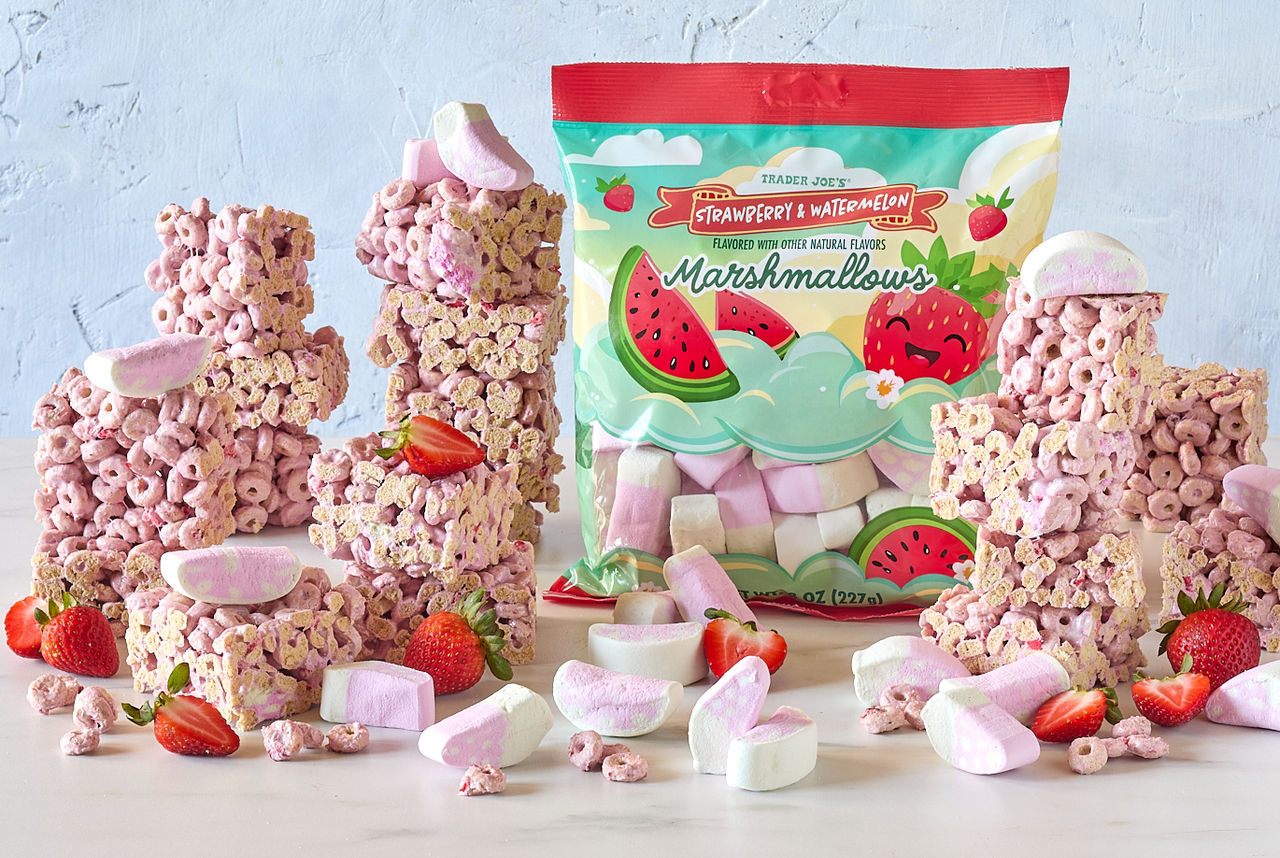 Strawberry Watermelon Cereal Treats