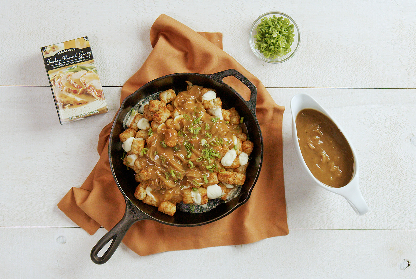 Potato Tot Poutine with Caramelized Onion Gravy