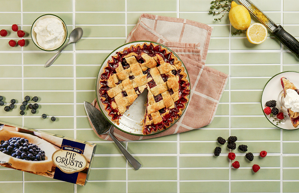 Lemon & Thyme Triple Berry Pie