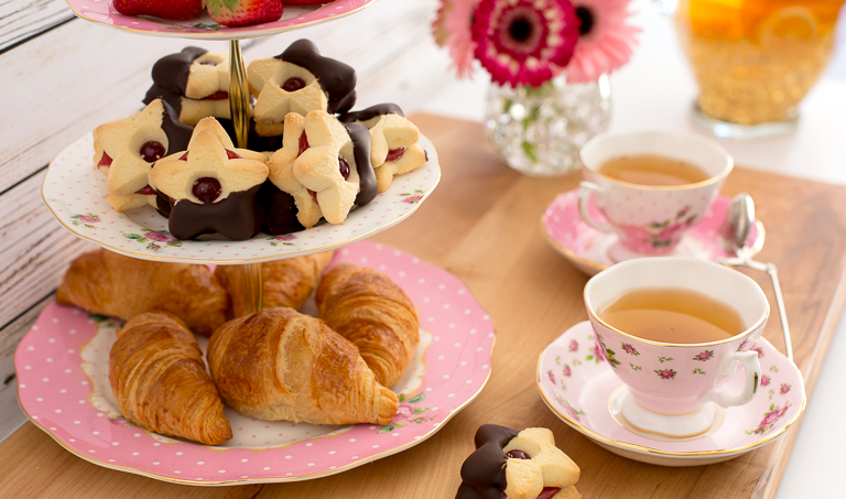 Chocolate Dipped Raspberry Stars