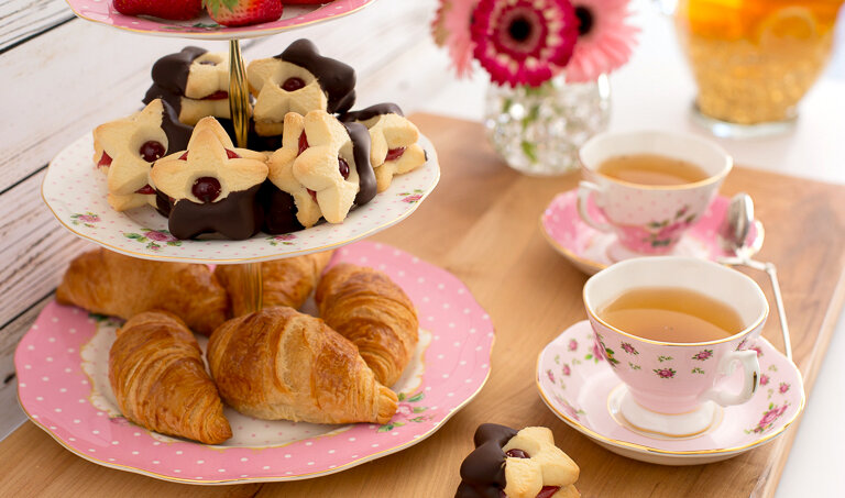 Chocolate Dipped Raspberry Stars