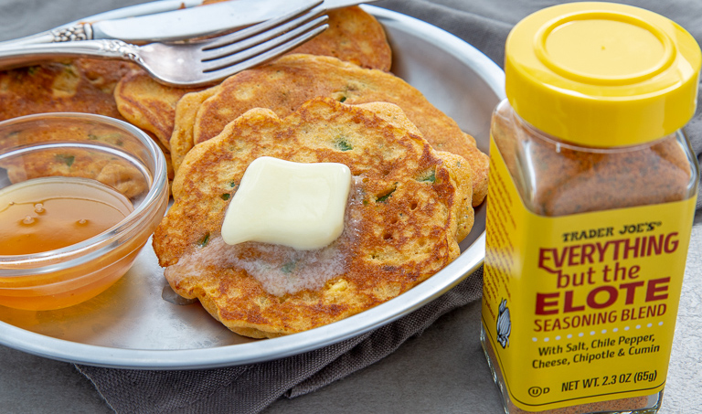 Elote Jalapeño Cornbread Pancakes